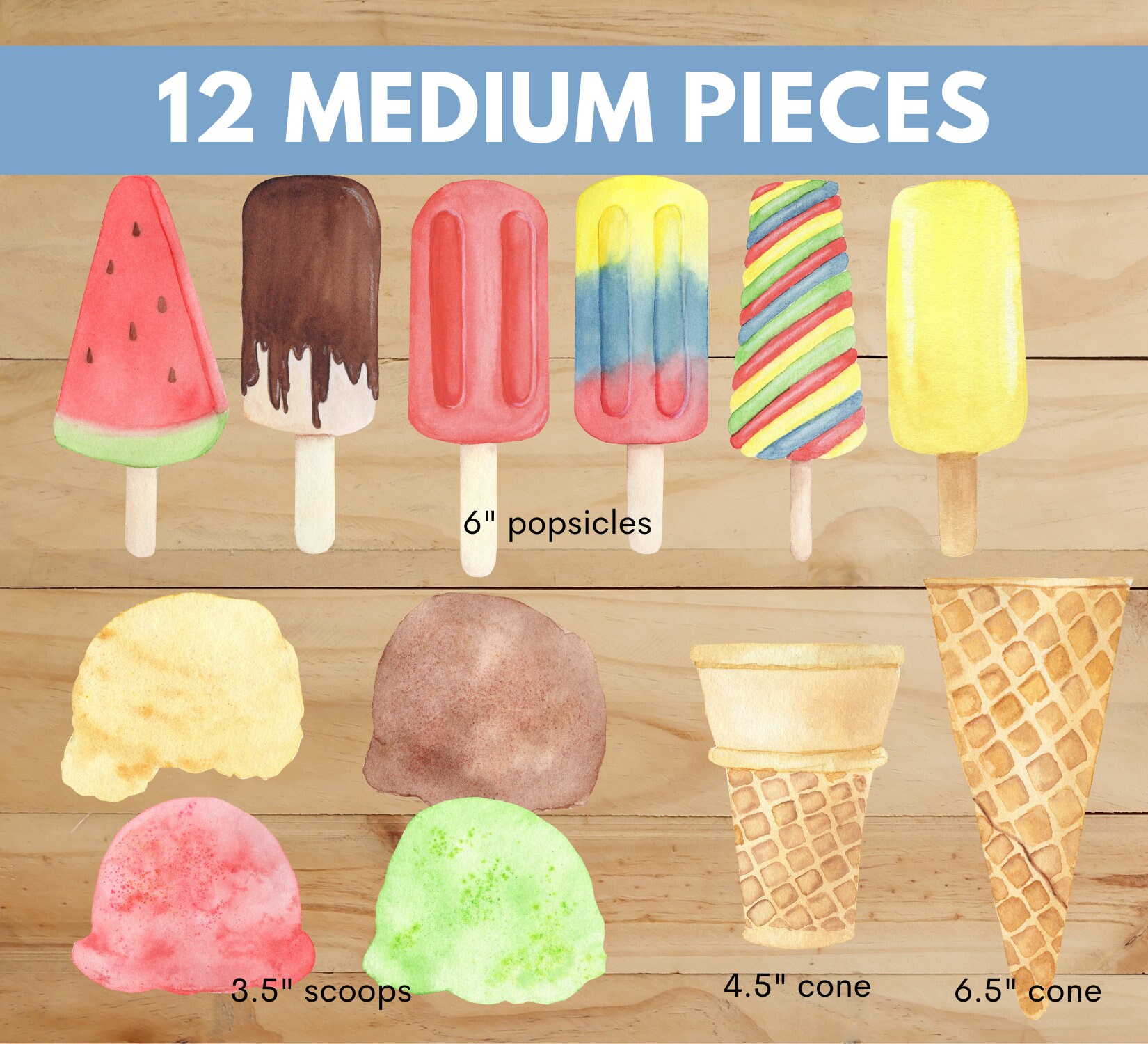 Ice Cream Shop Bulletin Board Kit - EDITABLE Watercolor Ice Cream Theme ...