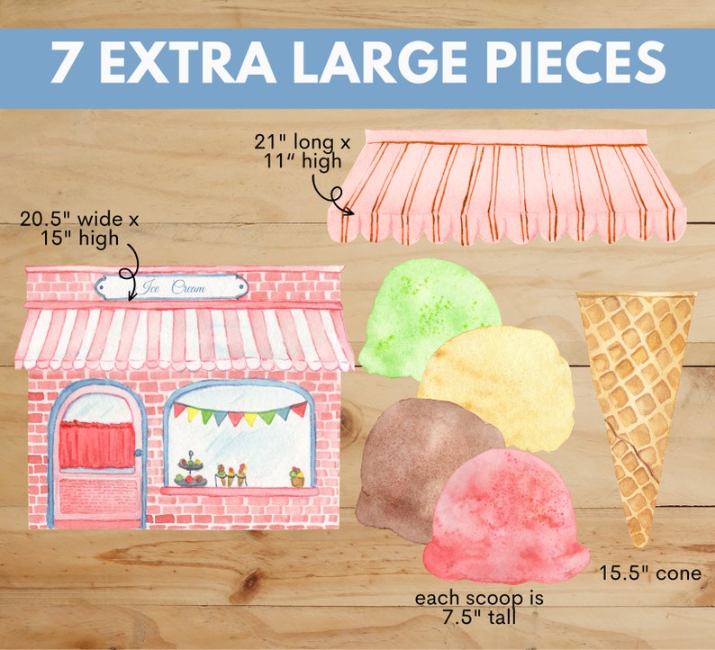 Ice Cream Shop Bulletin Board Kit - EDITABLE Watercolor Ice Cream Theme ...