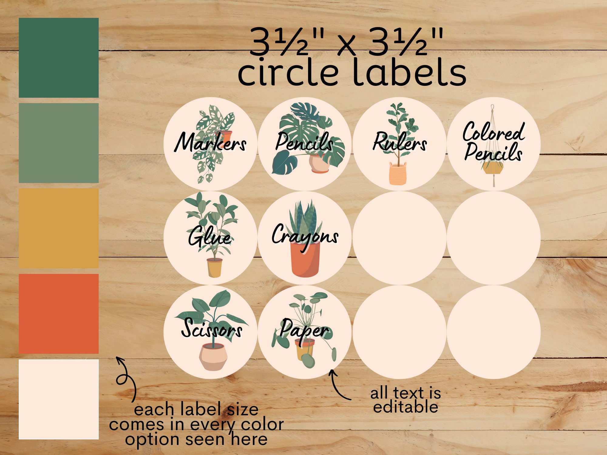 Boho Classroom Labels - Editable Houseplant Themed Classroom Decor - Etsy