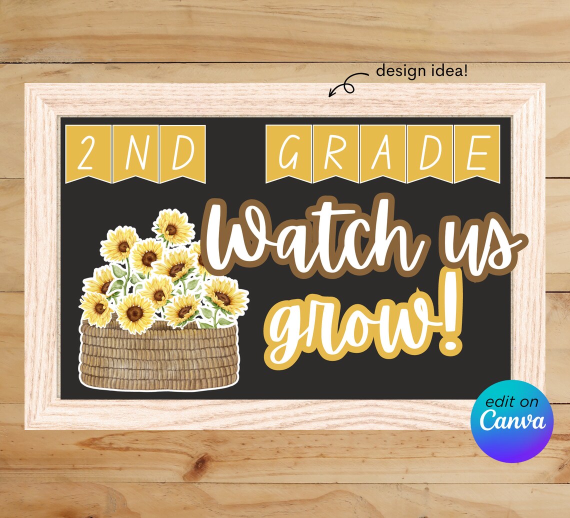 Sunflower Bulletin Board Kit - Editable Bulletin Board Decor for ...