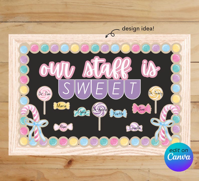 Pastel Christmas Bulletin Board Kit | Editable Candy & Gingerbread ...