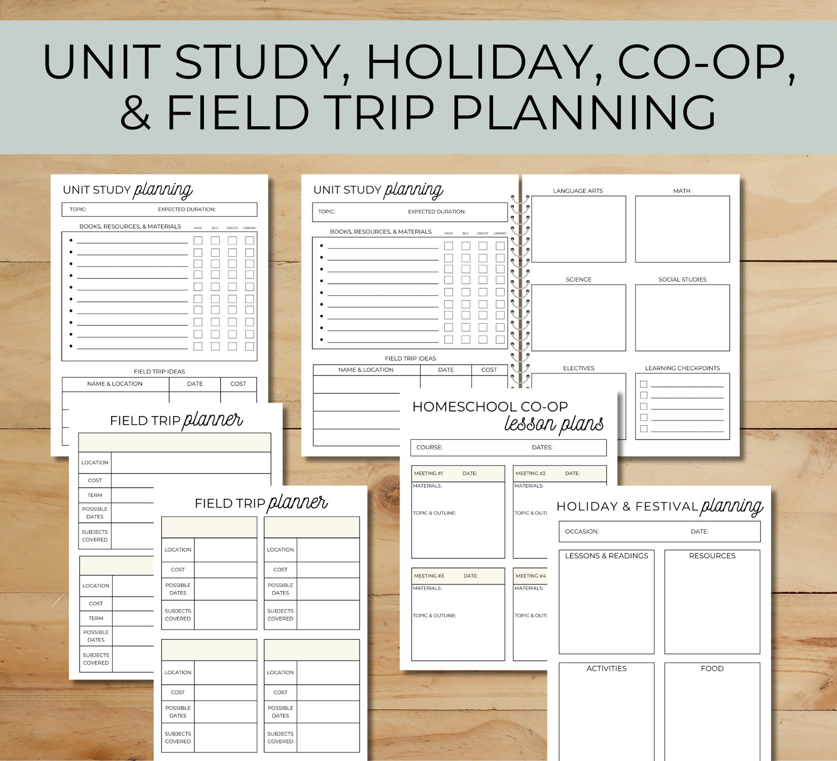 100% EDITABLE Ultimate Homeschool Planner Charlotte Mason Loop ...