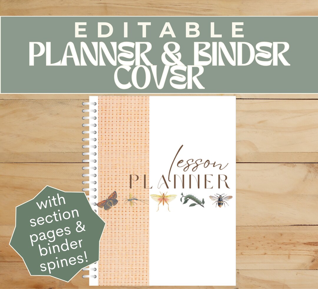 EDITABLE Planner Cover Pages & Binder Cover Pages | Boho Theme Teacher ...