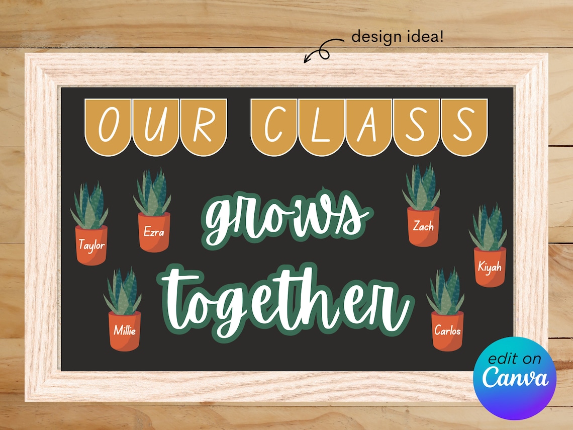 Boho Plant Bulletin Board Kit Houseplant Theme Classroom Decor - Etsy