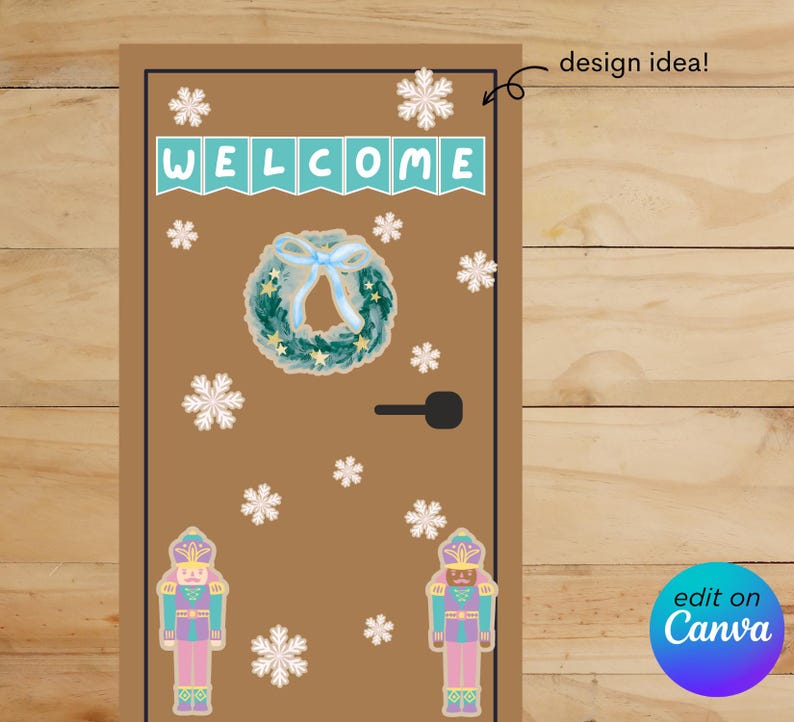 Pastel Christmas Bulletin Board Kit | Editable Candy & Gingerbread ...