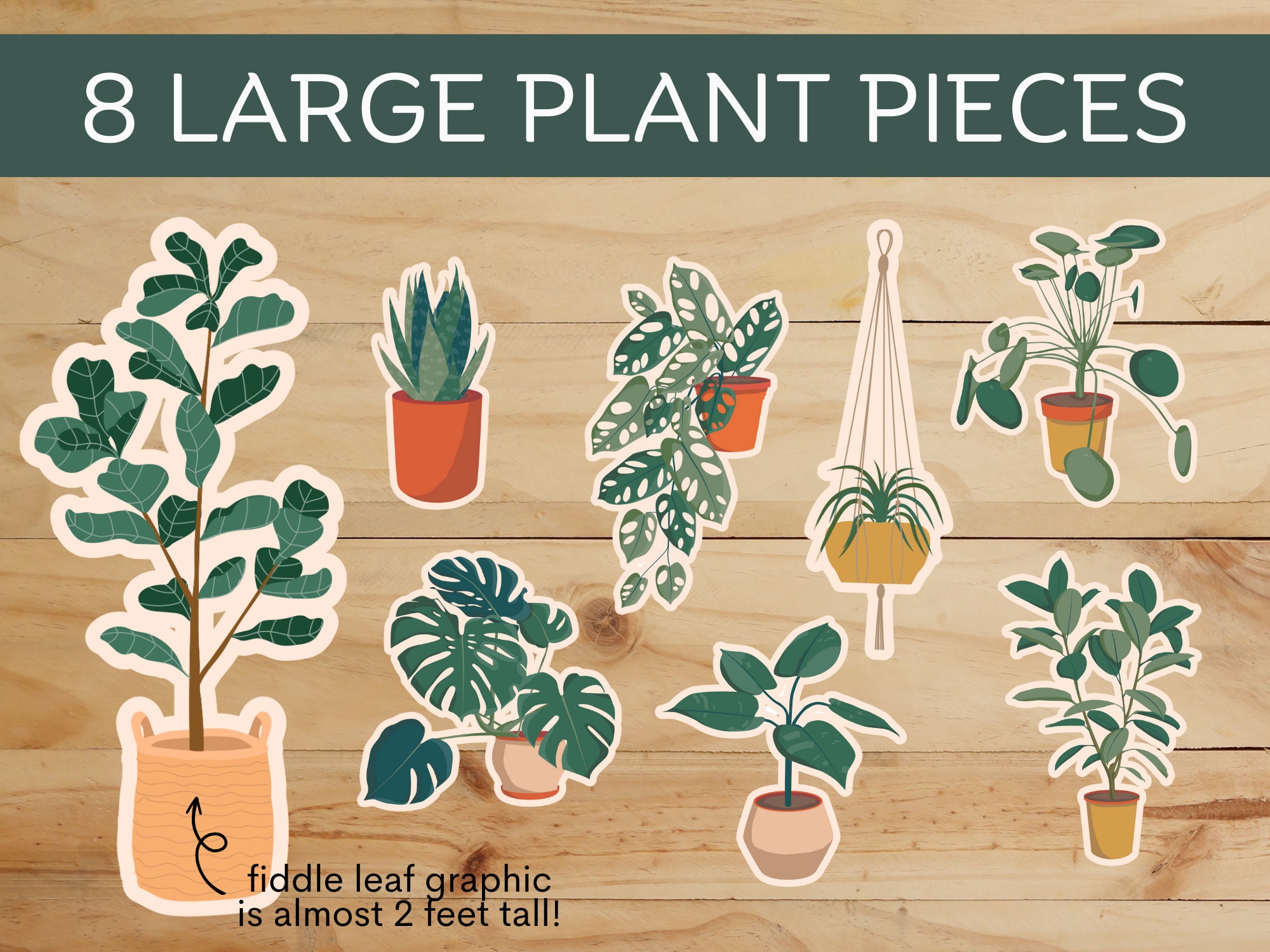 Boho Plant Bulletin Board Kit - Houseplant Theme Classroom Decor - Etsy
