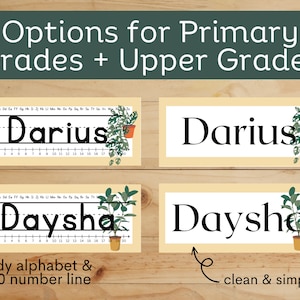 Boho Student Desk Name Tags - Houseplant Theme Classroom Decor - Etsy