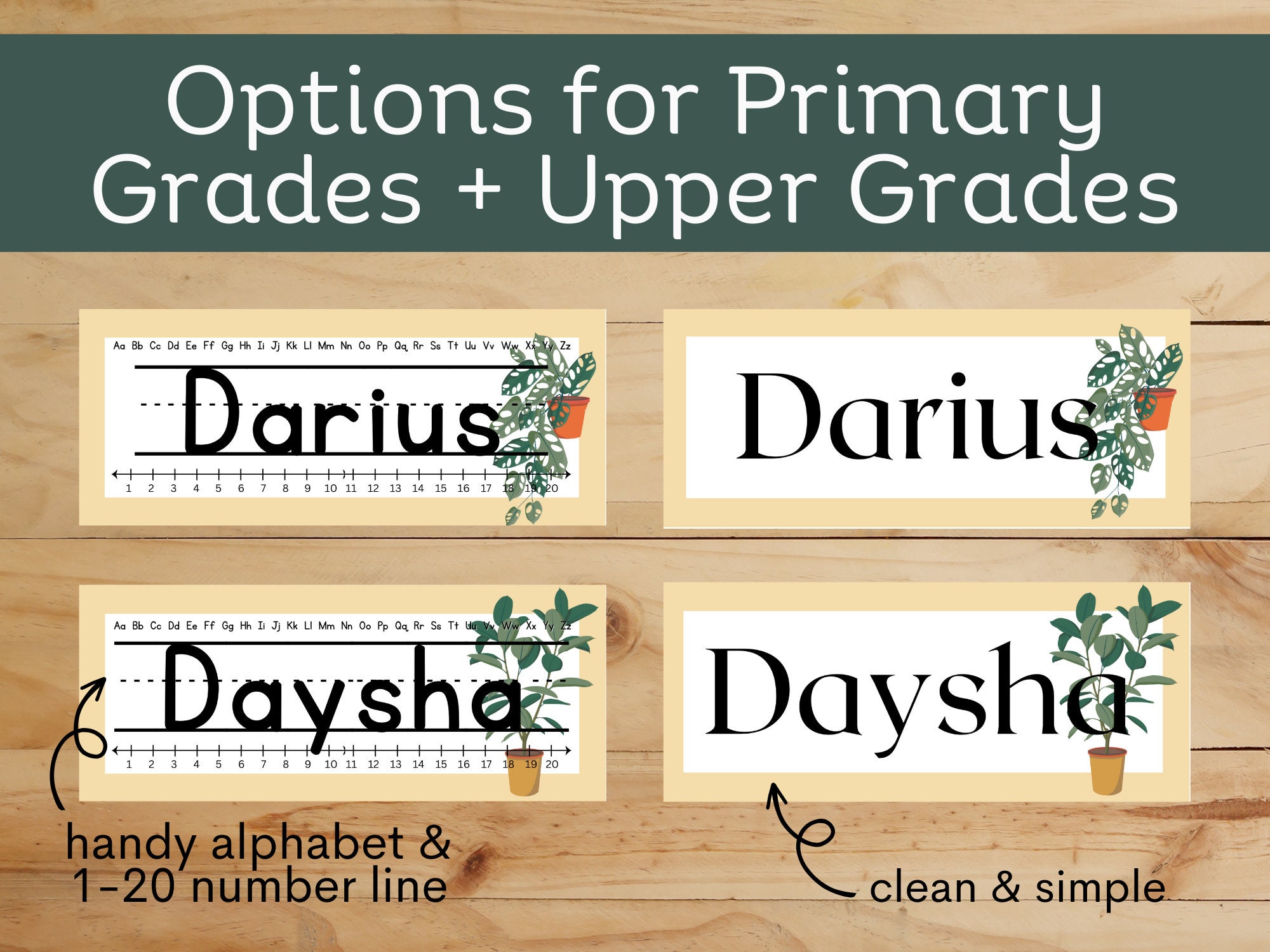 Boho Student Desk Name Tags - Houseplant Theme Classroom Decor - Etsy