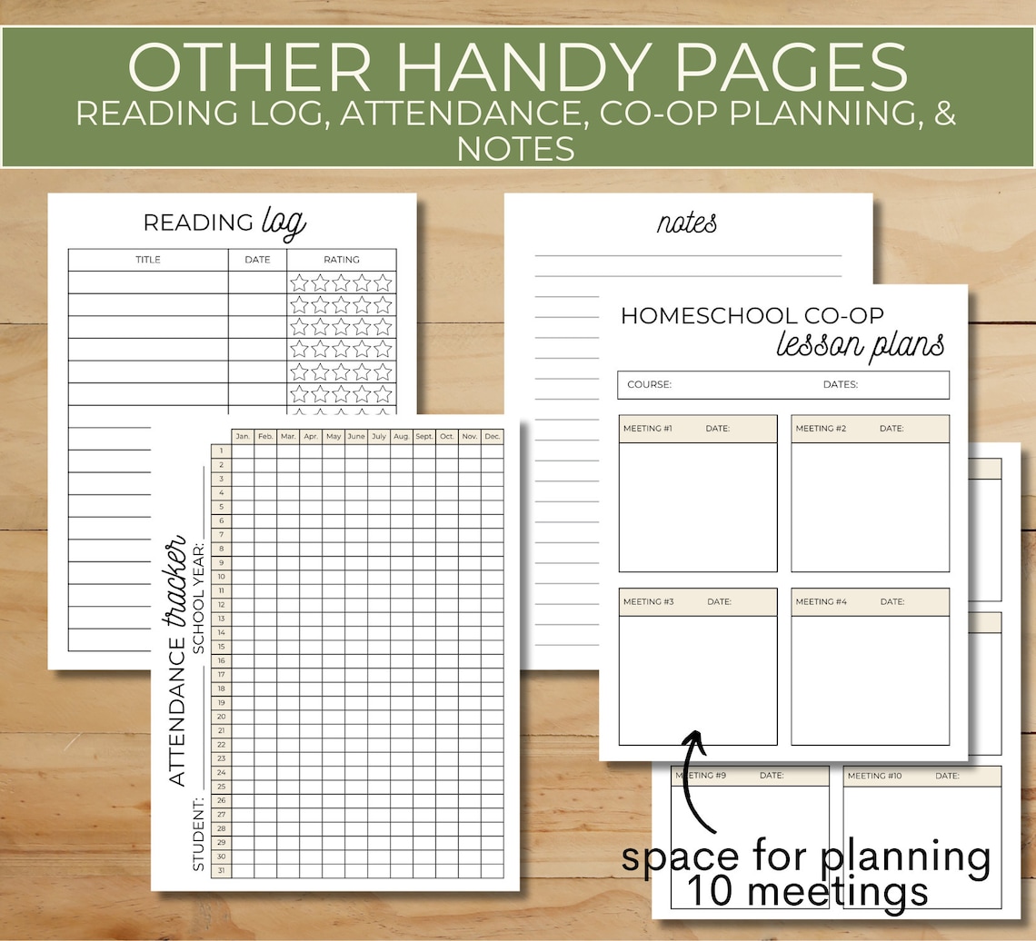 Ultimate Homeschool Planner LITE VERSION Basic Homeschooling Planner ...