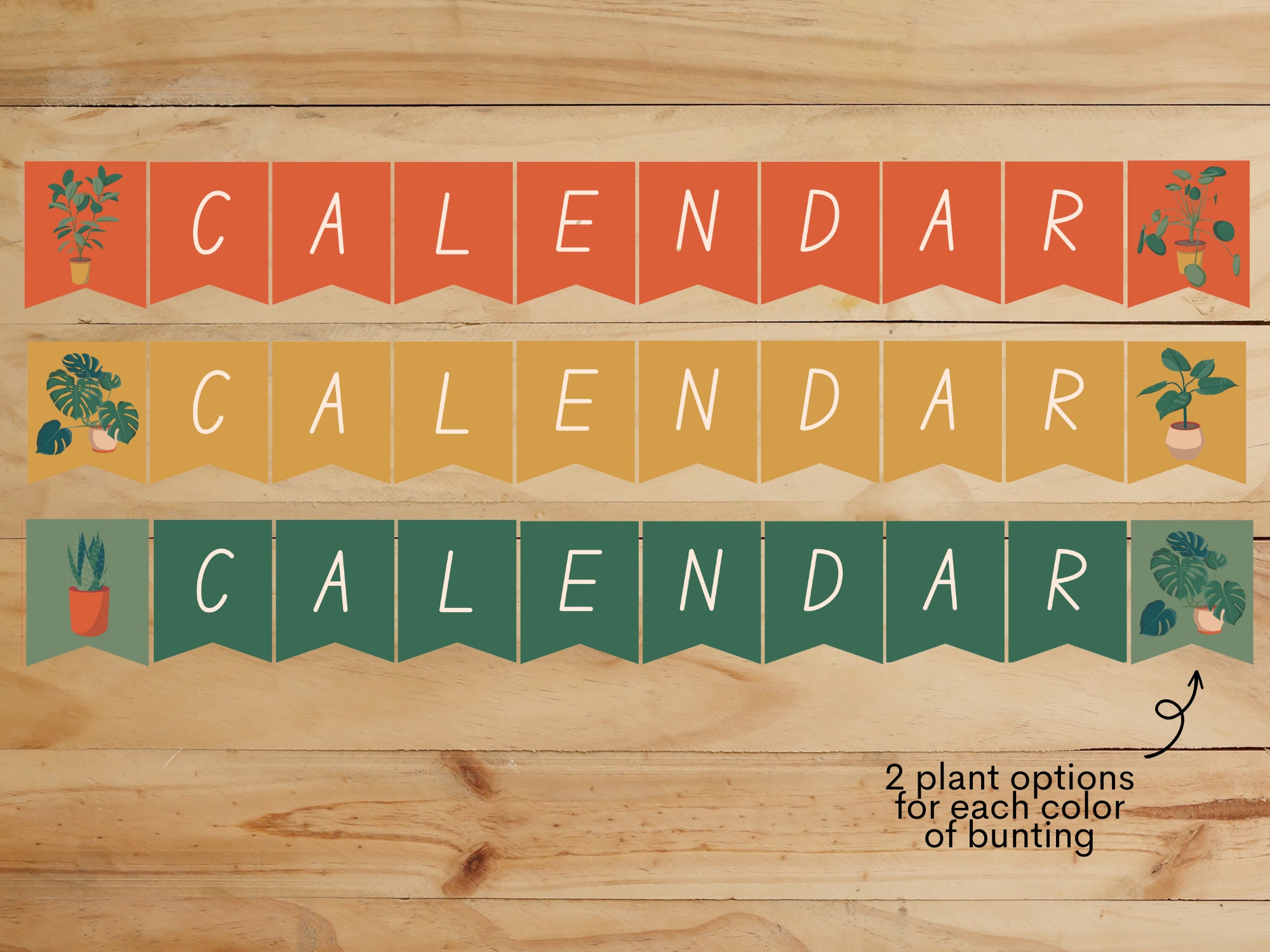 Boho Plant Classroom Calendar Houseplant Theme Classroom Decor - Etsy