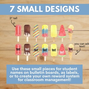 Ice Cream Shop Bulletin Board Kit - EDITABLE Watercolor Ice Cream Theme ...