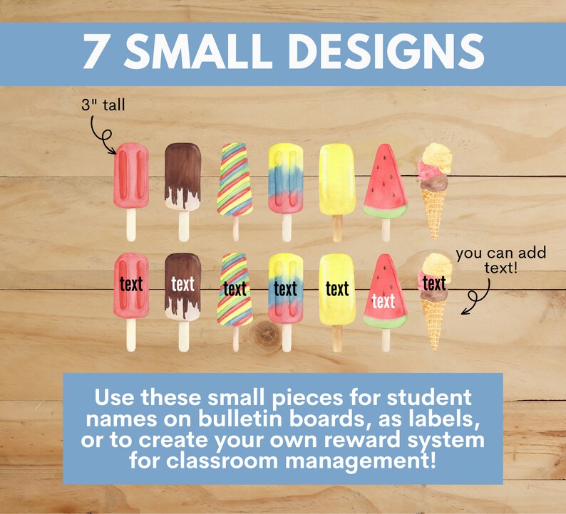 Ice Cream Shop Bulletin Board Kit - EDITABLE Watercolor Ice Cream Theme ...