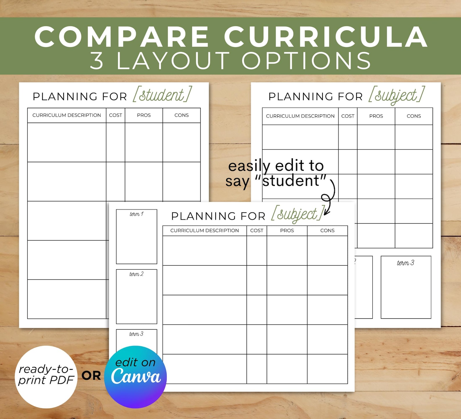 Charlotte Mason Curriculum Planner | Printable Book List Templates ...