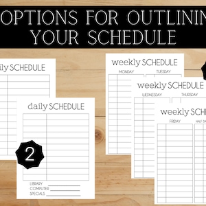 Simple Teacher Planner FULLY EDITABLE - Printable Black and White ...