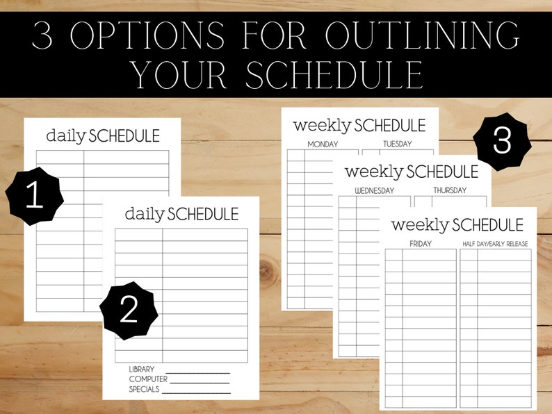 Simple Teacher Planner FULLY EDITABLE - Printable Black and White ...