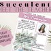 Meet the Teacher Letter Template Pastel Succulent Theme 100% EDITABLE ...