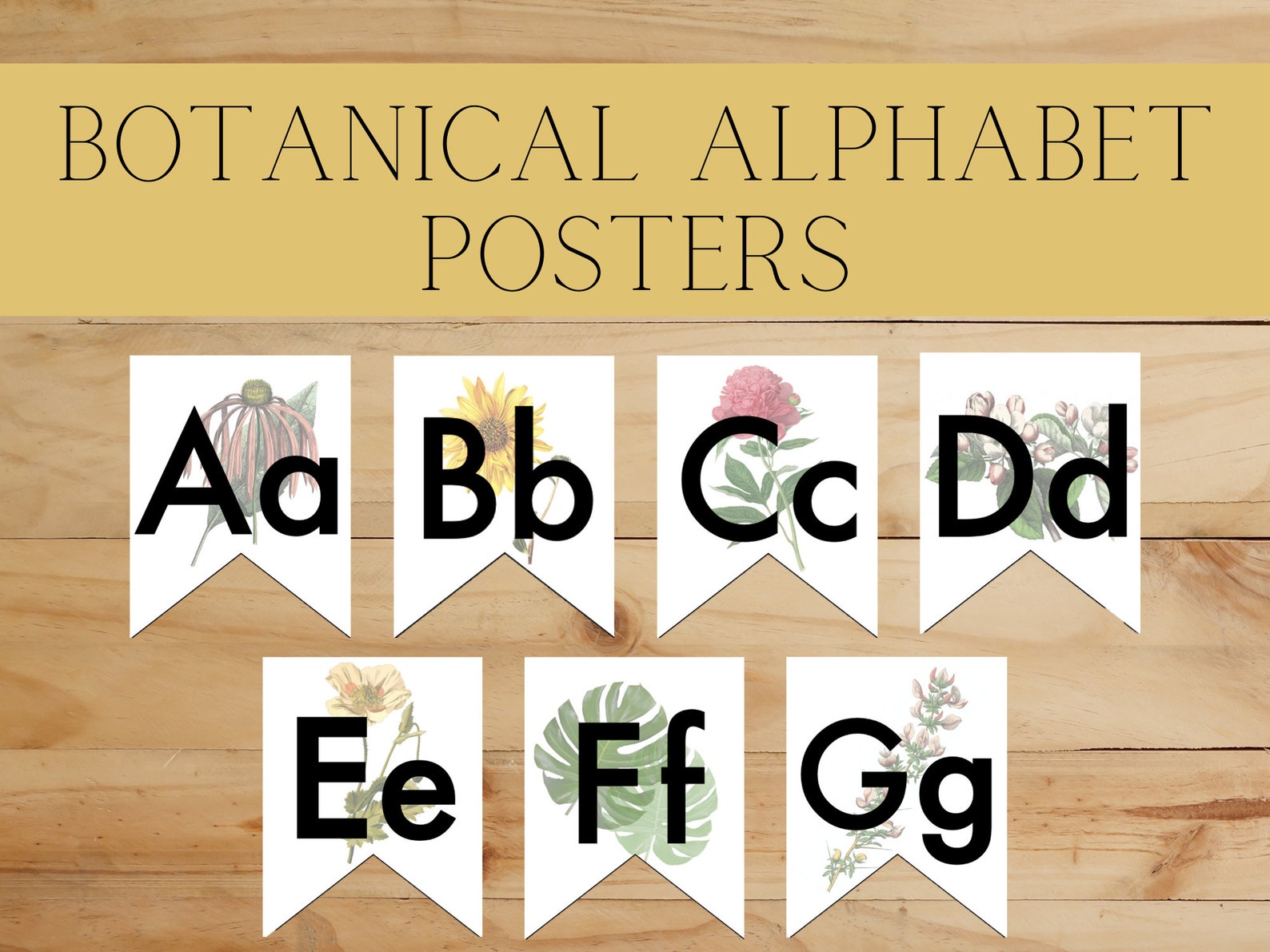 Botanical Alphabet Posters | Classroom Alphabet Posters - Boho | Plants ...