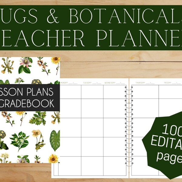 Botanical Planner - Etsy