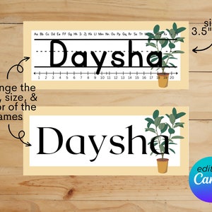Boho Student Desk Name Tags - Houseplant Theme Classroom Decor - Etsy