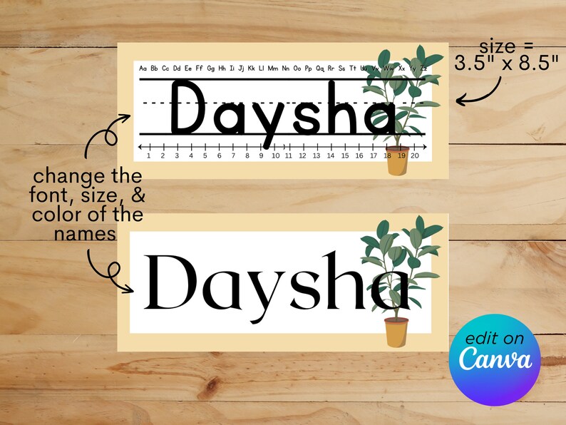Boho Student Desk Name Tags - Houseplant Theme Classroom Decor - Etsy