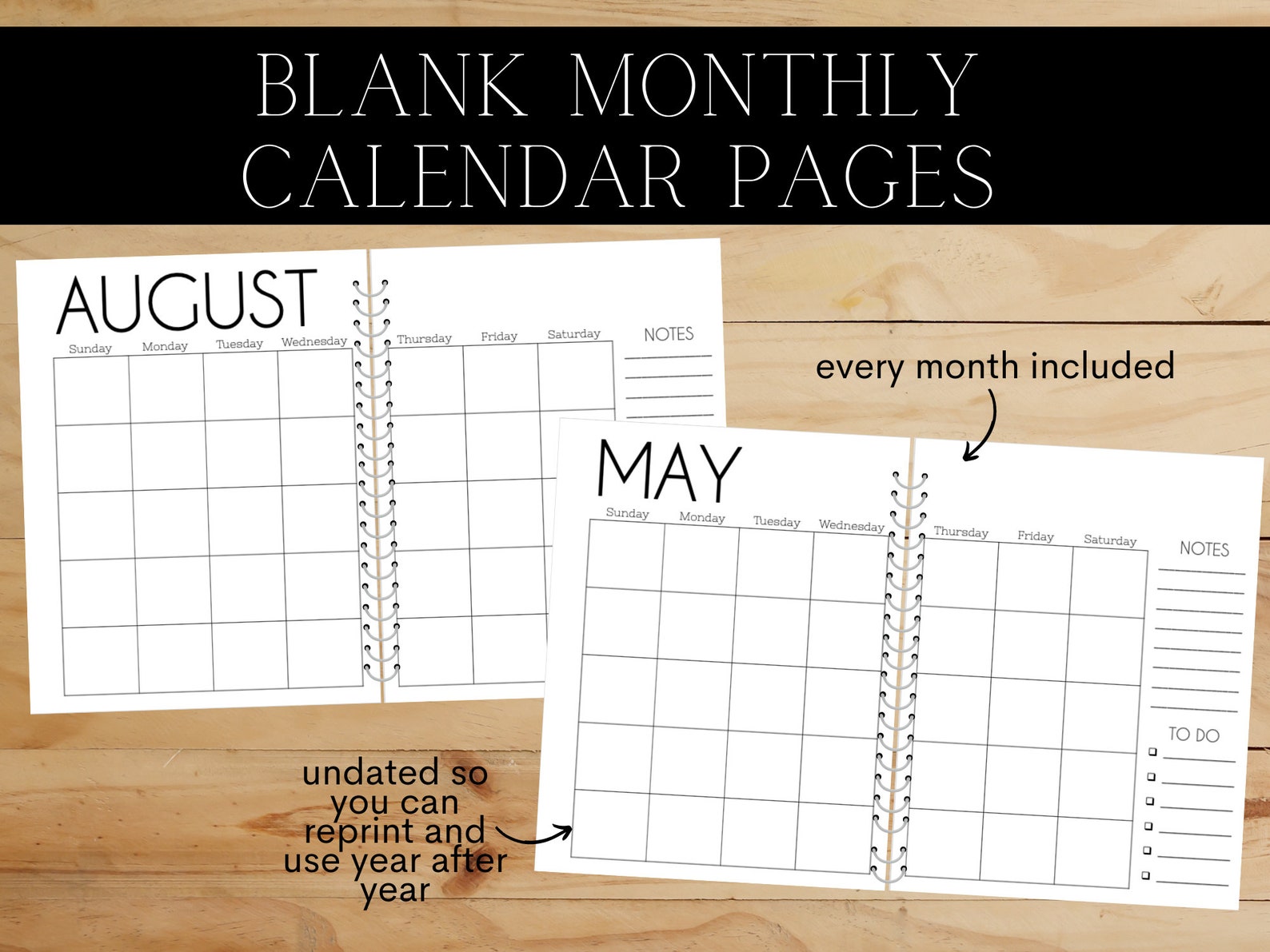 Simple Teacher Planner FULLY EDITABLE - Printable Black and White ...