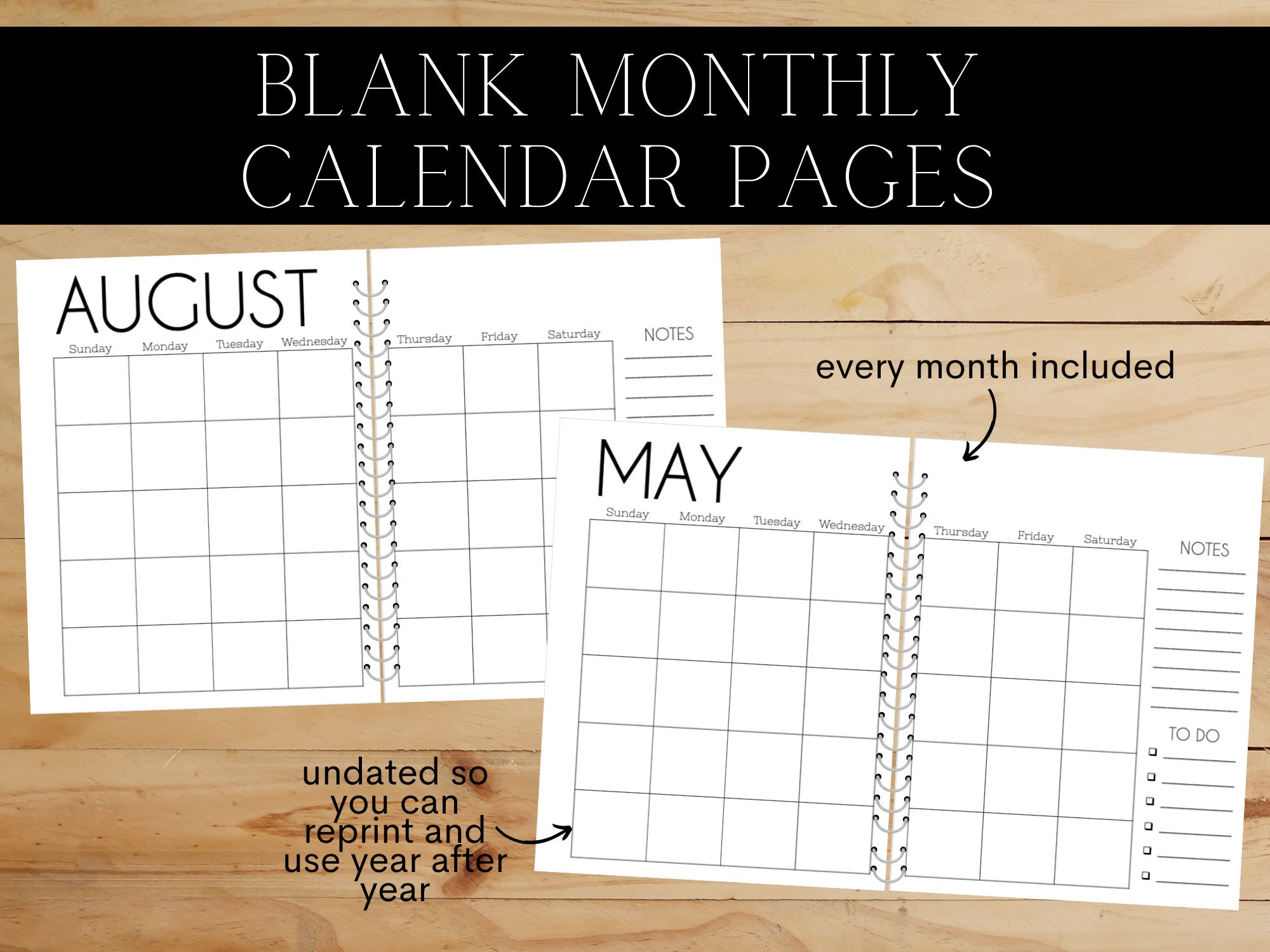 Simple Teacher Planner FULLY EDITABLE - Printable Black and White ...