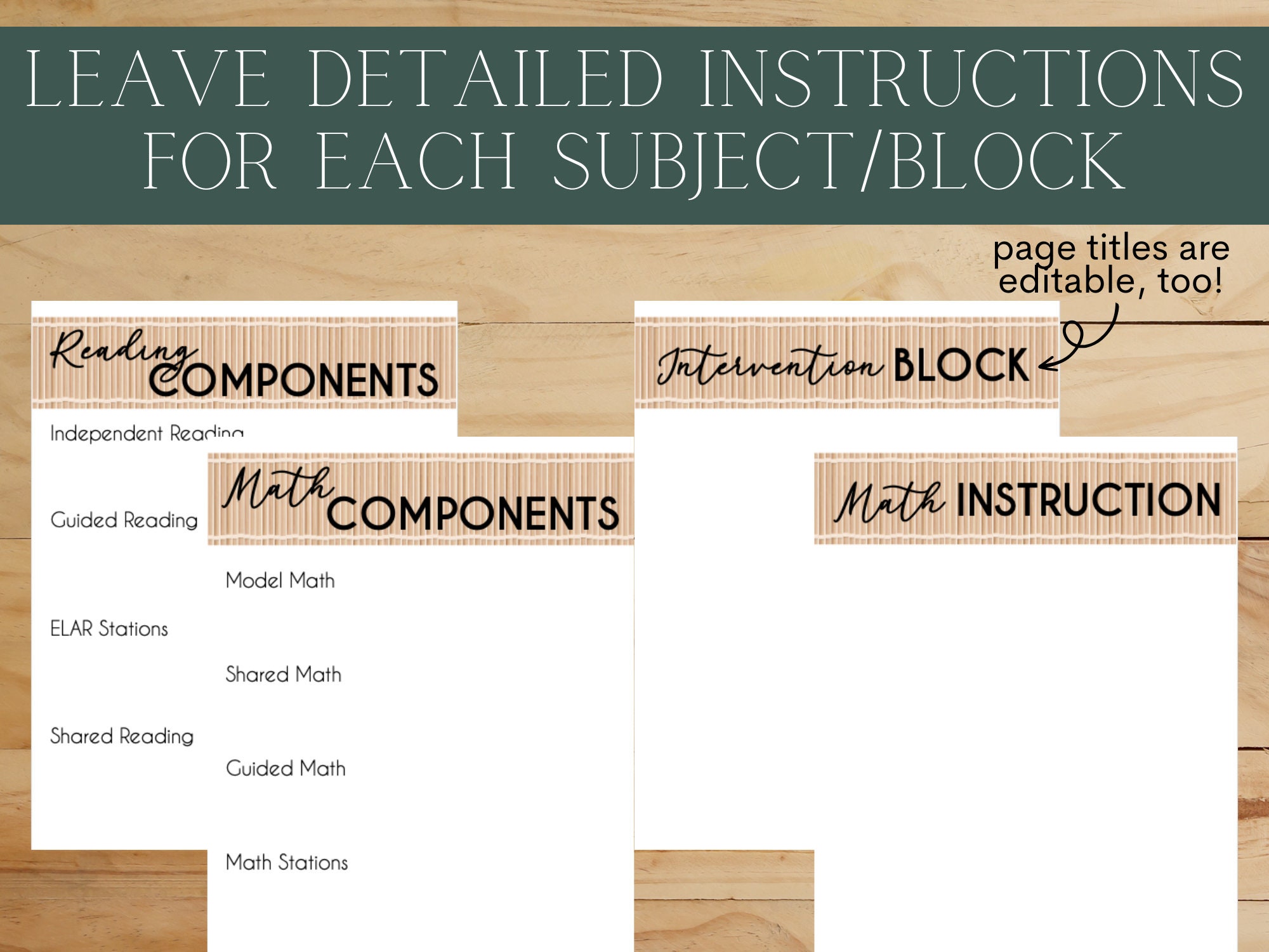 Editable Maternity Leave Binder for Teachers + Long Term Substitute ...