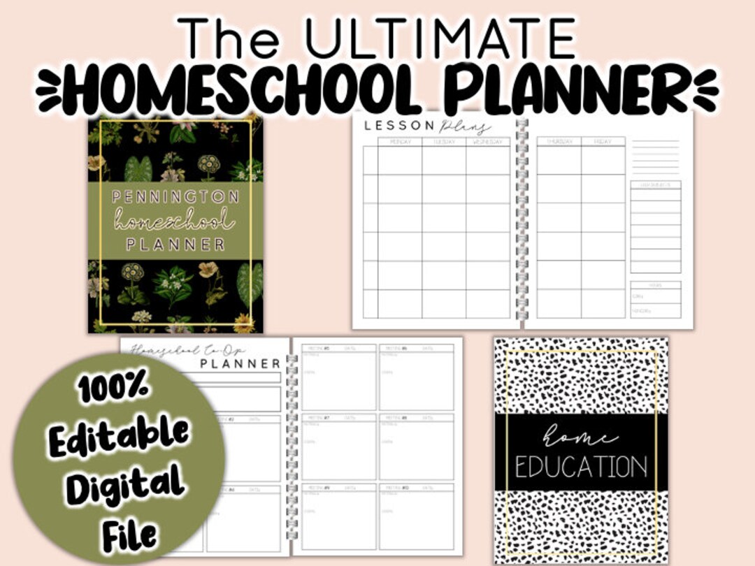 ULTIMATE Homeschool Planner 100% Editable & Dozens of Layouts digital ...