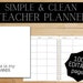 Simple Teacher Planner FULLY EDITABLE - Printable Black and White ...