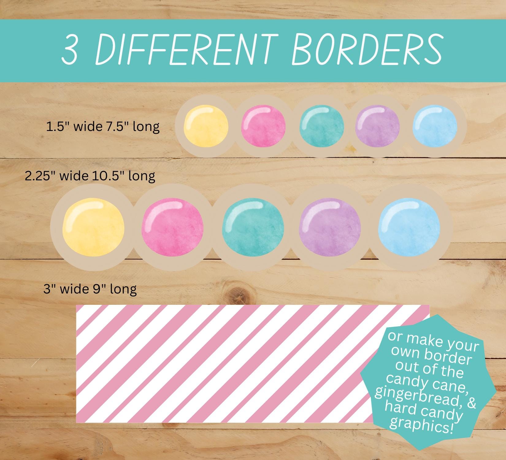 Pastel Christmas Bulletin Board Kit | Editable Candy & Gingerbread ...