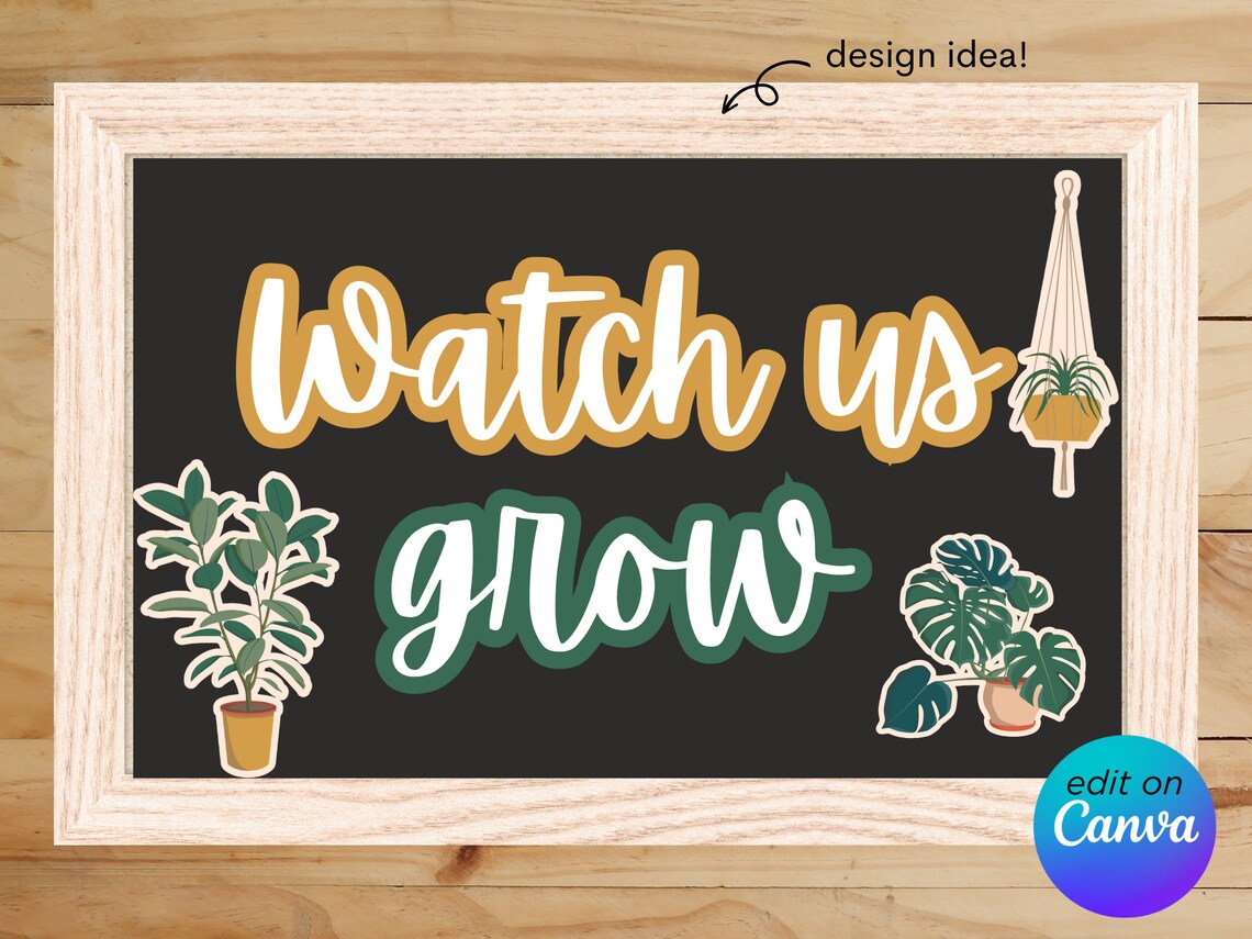 Boho Plant Bulletin Board Kit Houseplant Theme Classroom Decor - Etsy