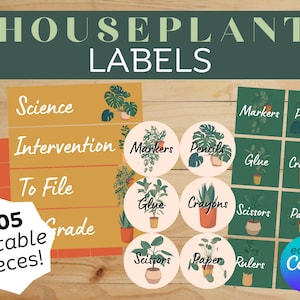Boho Plant Theme Classroom Decor BUNDLE - Houseplant Classroom - Etsy