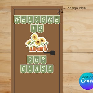 Sunflower Bulletin Board Kit - Editable Bulletin Board Decor for ...