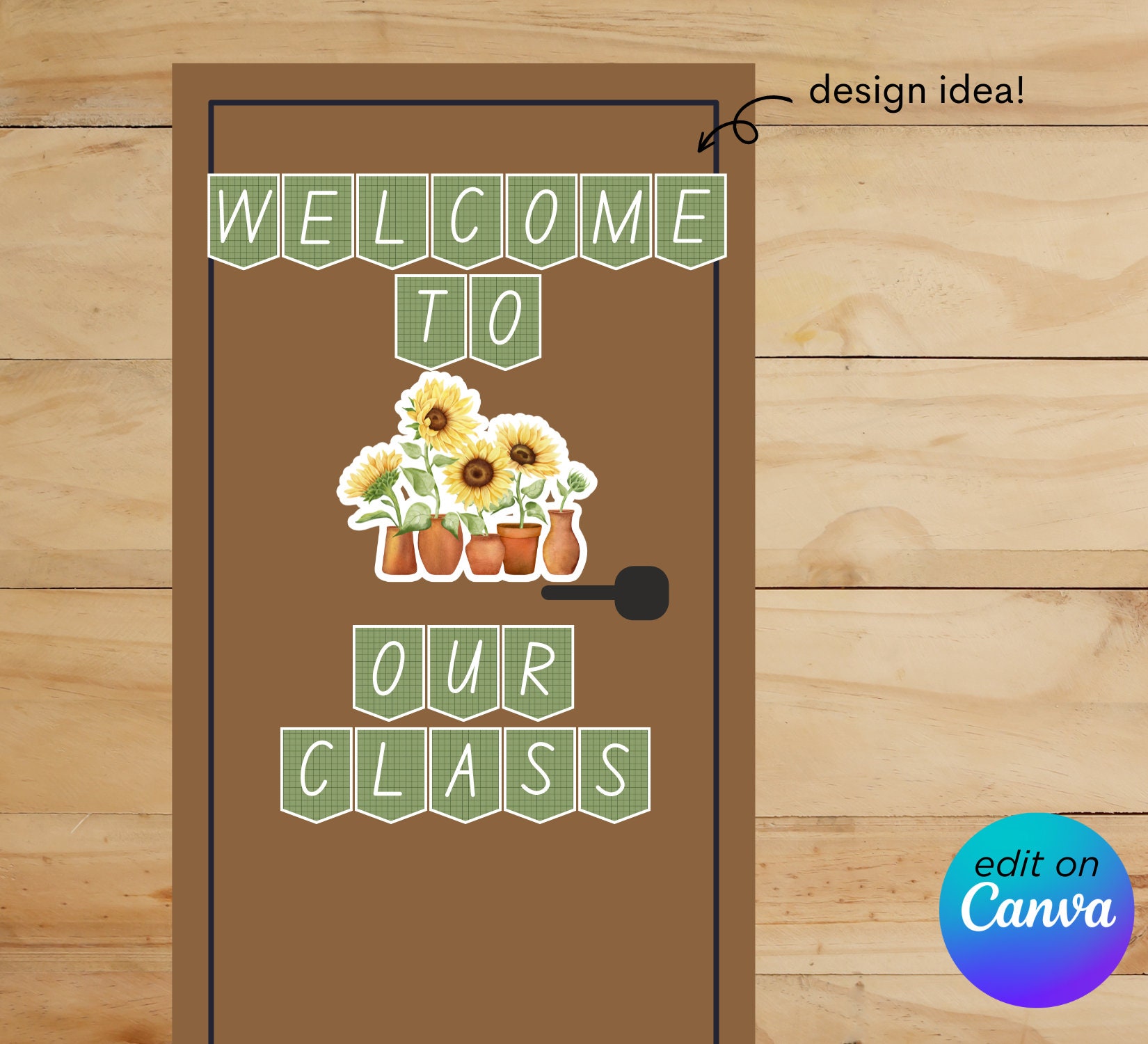 Sunflower Bulletin Board Kit - Editable Bulletin Board Decor for ...