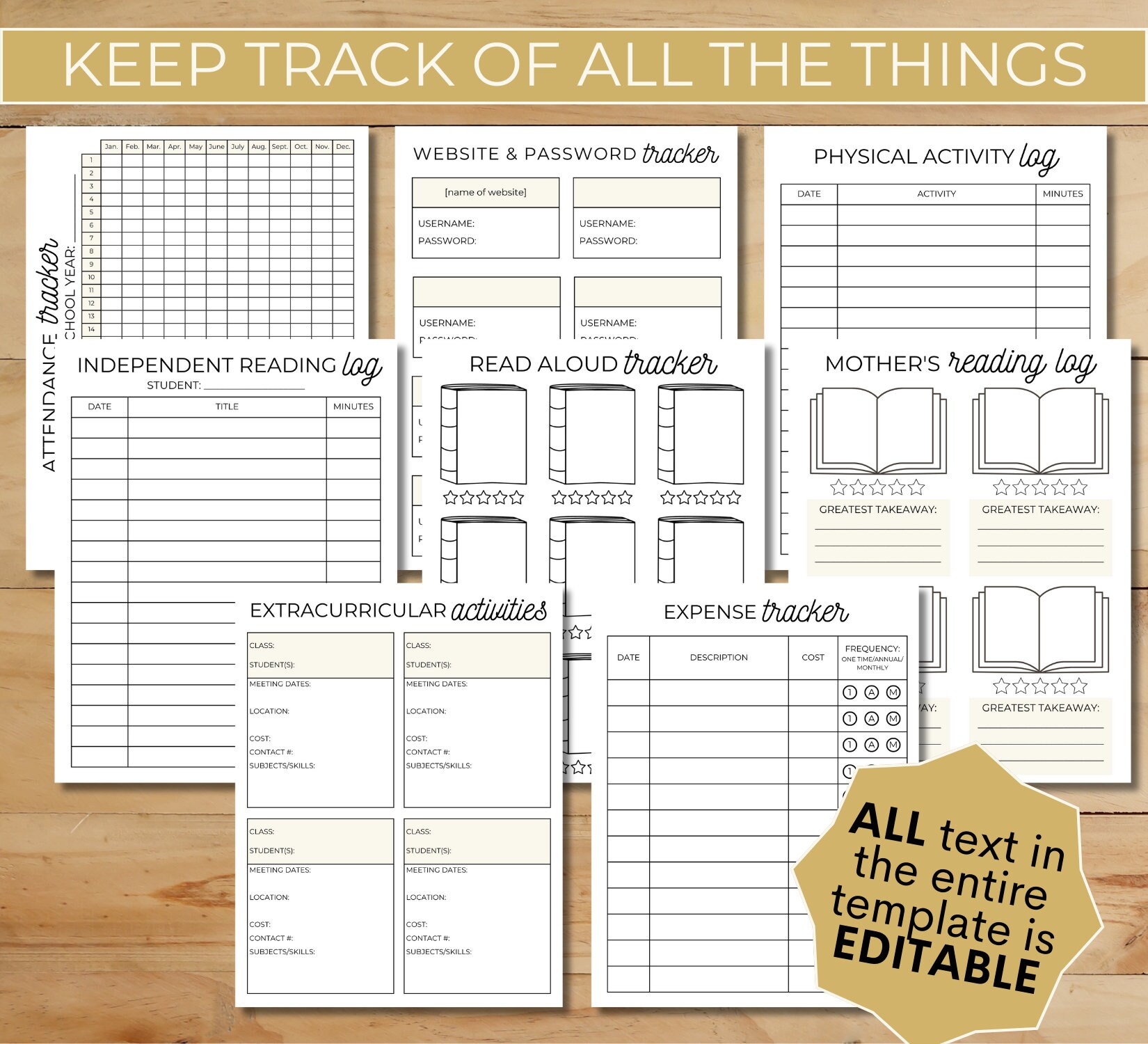 EDITABLE Personalized Homeschool Planner for ALL Schooling Styles ...