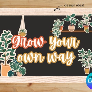 Boho Plant Bulletin Board Kit - Houseplant Theme Classroom Decor - Etsy