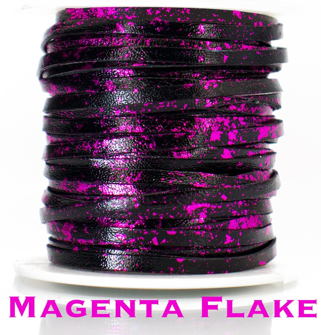 Kangaroo Leather Lace-danecraft Custom Color-magenta Metallic Flake - Etsy
