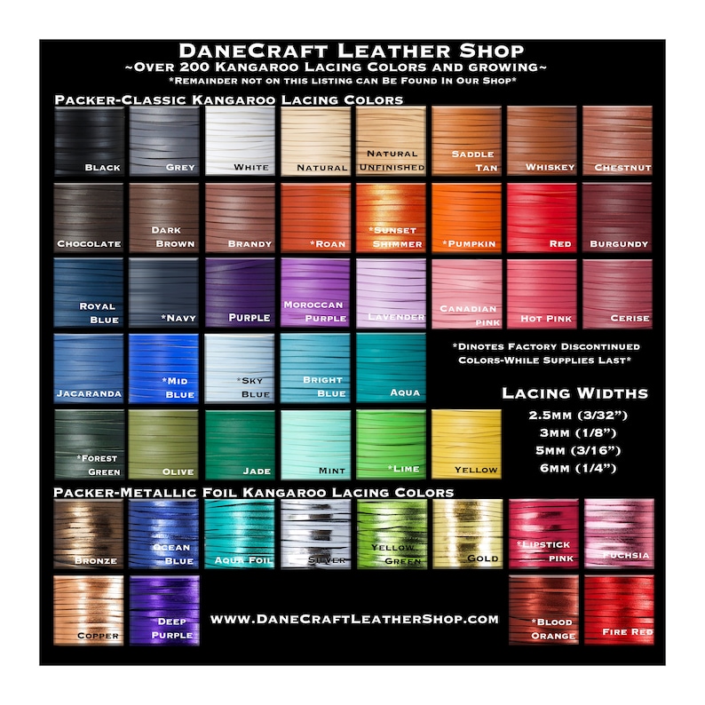 Kangaroo Leather Lace-300+ Colors!-buckstitching-birdsall Tannery-royal ...