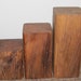 Wood Block Risers, Set of 3 Rustic Solid Block Pedestal Risers ...