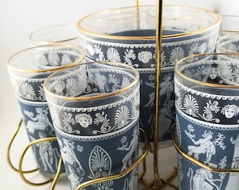 Blue glassware | Etsy