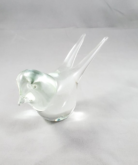 Art Glass Loon. Vintage Selkirk Glass Bird Figurine/Paperweight ...