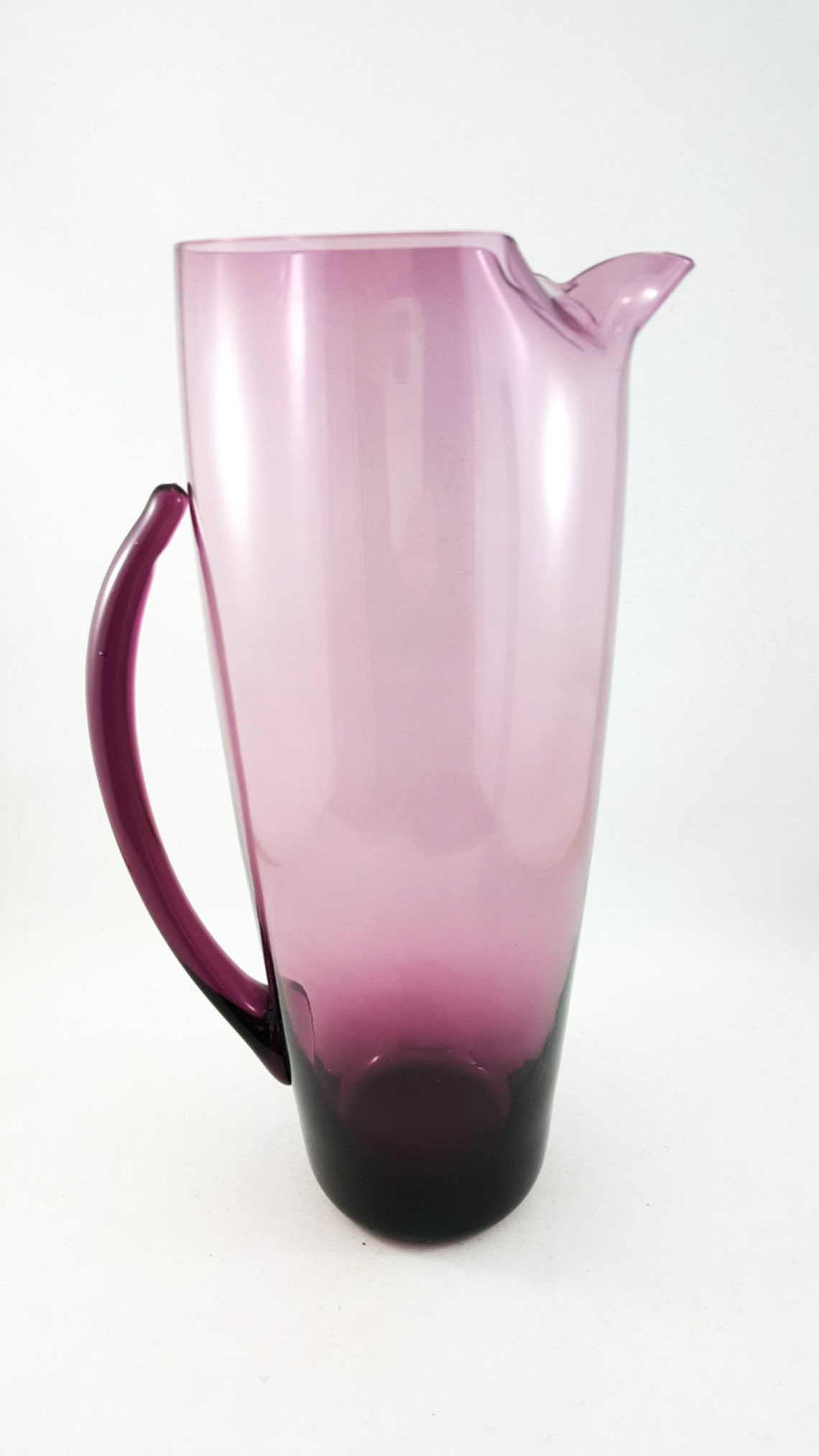 Blown Glass Purple Martini Pitcher - Etsy
