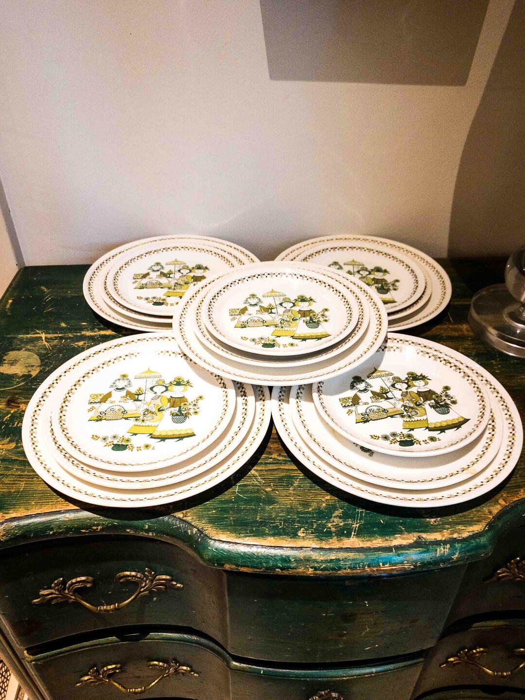 5 Place Settings Set of Dishes From Norway. Dinner Plate. Salad and ...