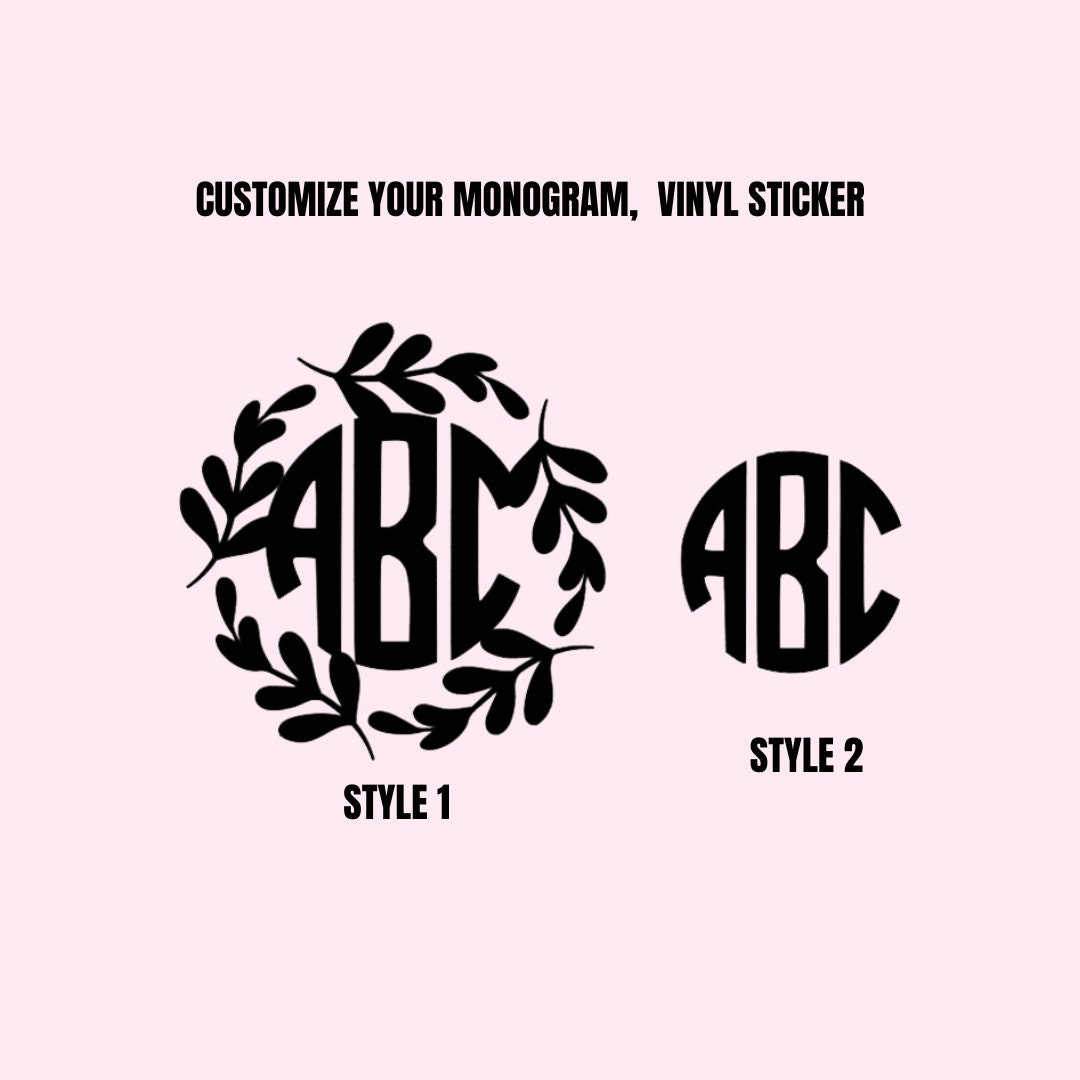 Custom Monogram Initial Vinyl Decal Sticker Yeti Decal Monogram - Etsy