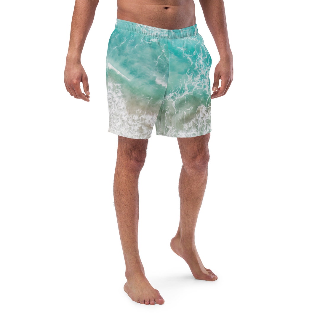 Men's Ocean Waves Swim Trunks - Etsy