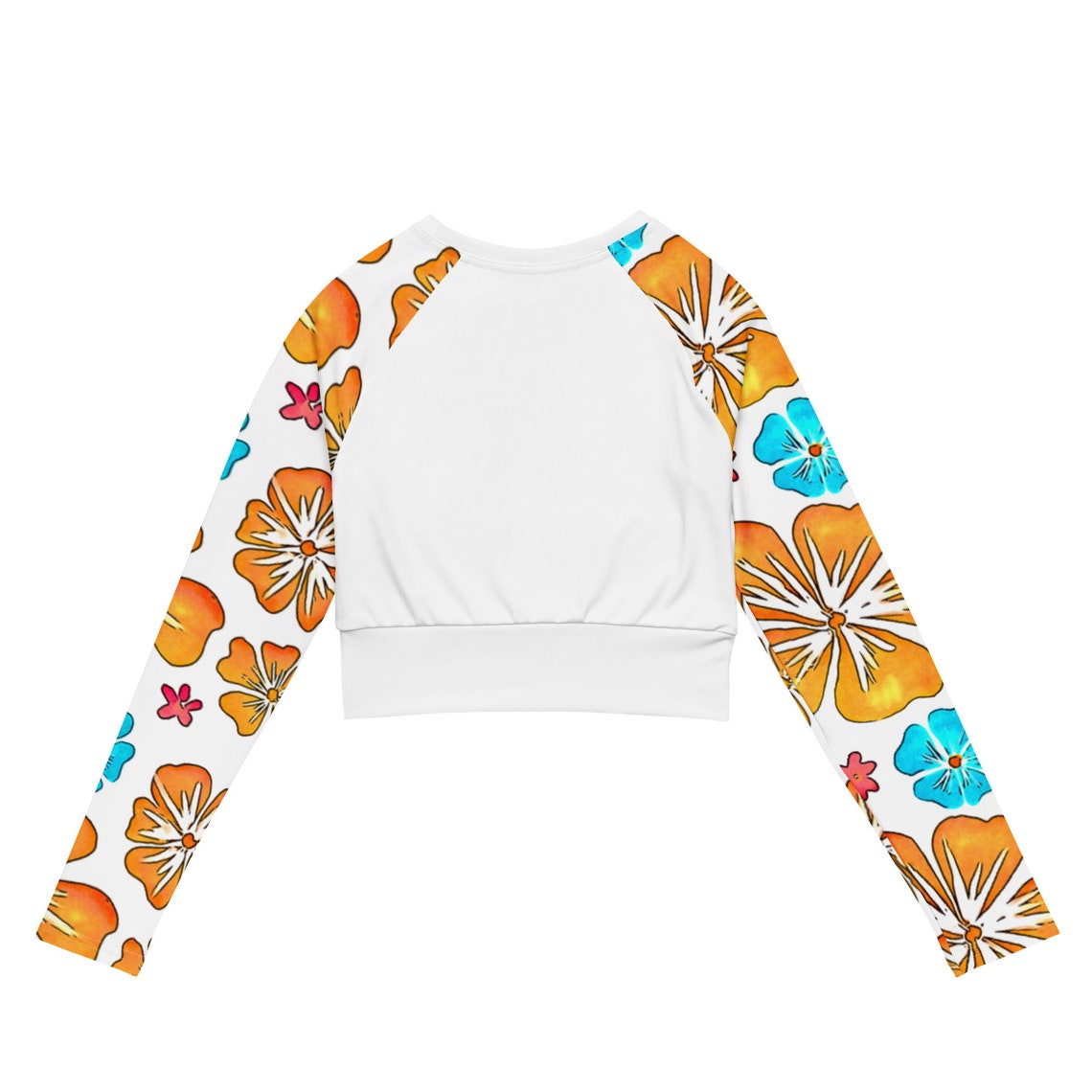 Beach Babe Cropped Rash Guard Long Sleeve Crop Top Swim - Etsy