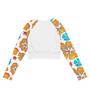 Beach Babe Cropped Rash Guard Long Sleeve Crop Top Swim - Etsy