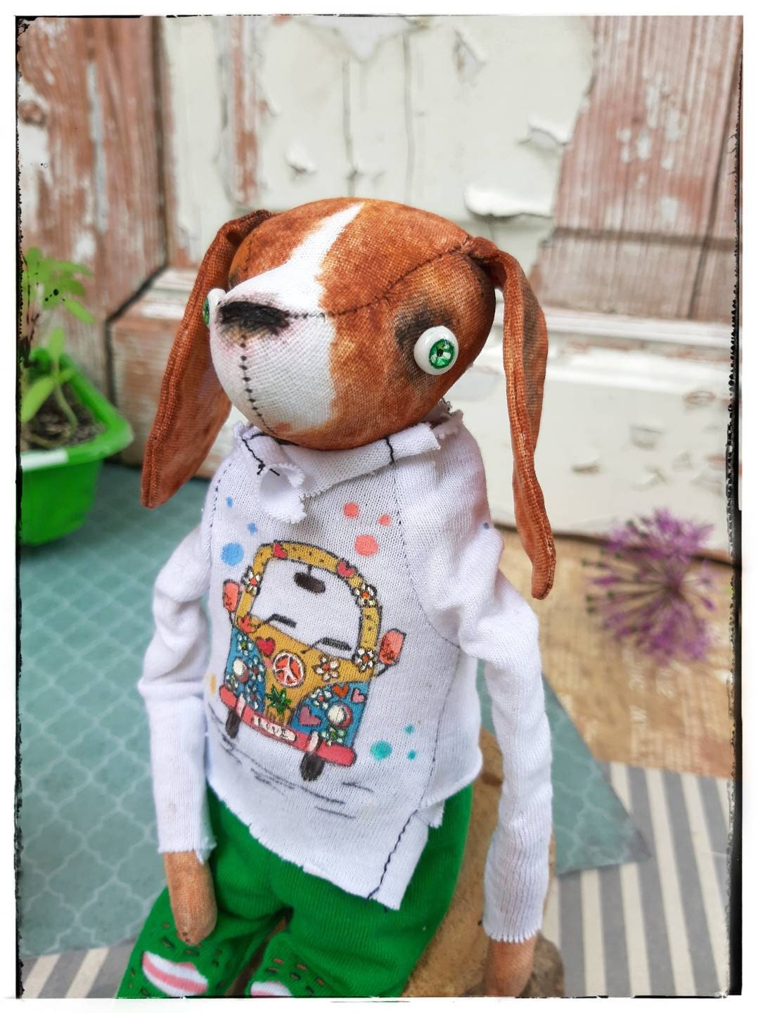 Cocker Spaniel Hippie Art Toy Animal Little Hand Doggy - Etsy