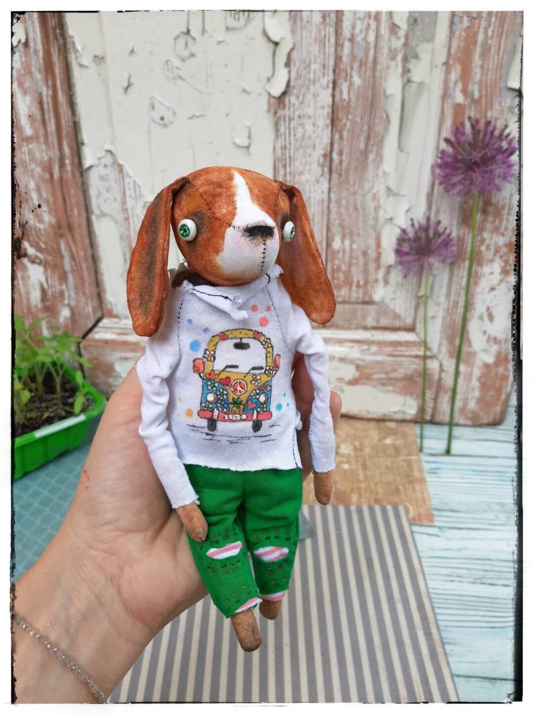 Cocker Spaniel Hippie Art Toy Animal Little Hand Doggy - Etsy