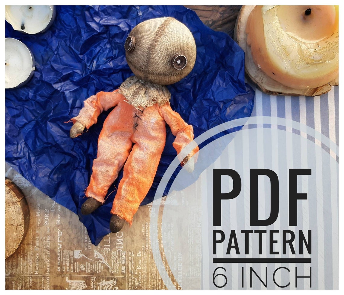 PDF Pattern Pumpkin Manpdf Cloth Voodoo Doll Halloween Rag | Etsy